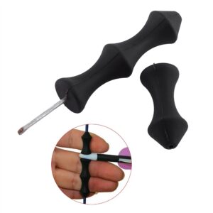 Archery Bow,Recurve Bow Sight,Archery Bowstring,2pcs Silicone Archery Target Recurve Bow Shooting Hunting Finger Guard Bowstring Archery Shot Finger Tabs Guard Protectors(Black)