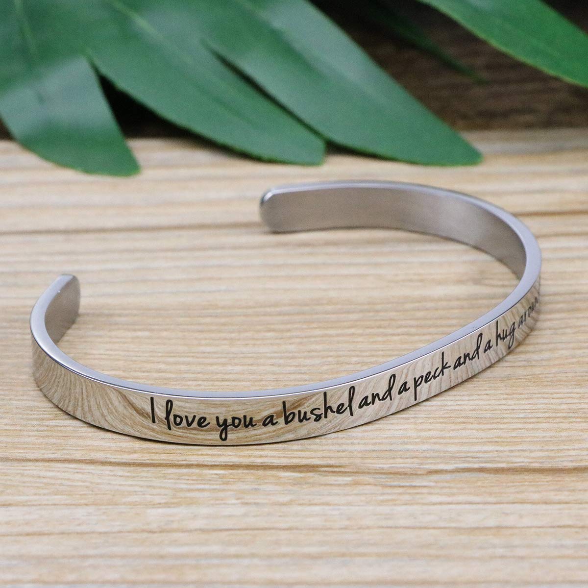 Awegift I Love You a Bushel and a Peck and a Hug Around the Neck Bracelet Gift Jewelry for Women Christmas Gifts for Mom Grandma