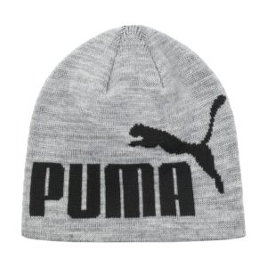 puma unisex adult evercat logo beanie hat, gray/black, one size us