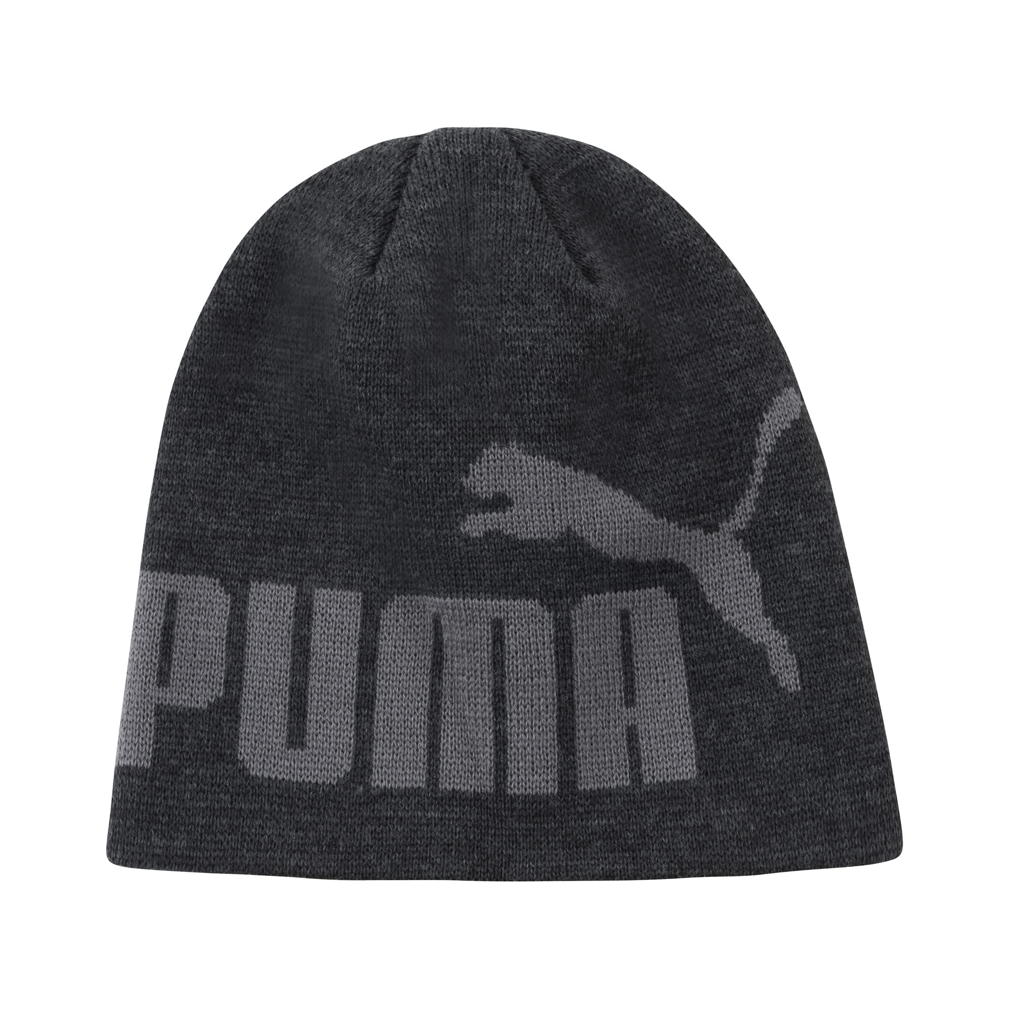 PUMA unisex adult Evercat Logo Beanie Hat, Gray/Black, One Size US