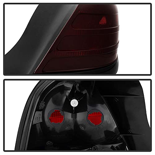 ACANII - For Red Smoke 1999-2011 Ford Crown Victoria w/ 2 Bulb Socket Tail lights Brake Lamps