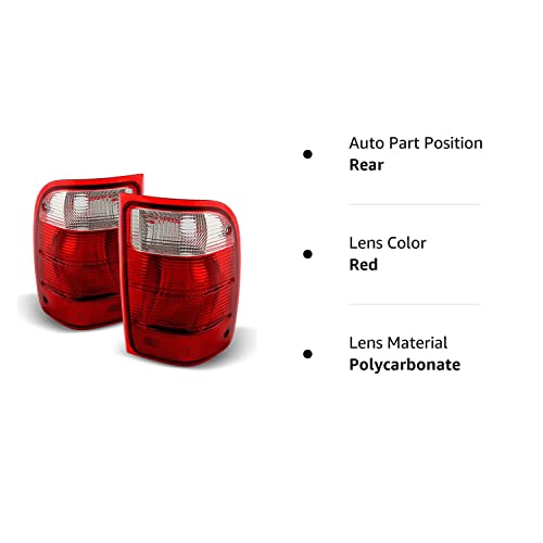 ACANII - For 2001-2011 Ford Ranger Pickup Truck Tail Lights Brake Lamps Replacement 01-11