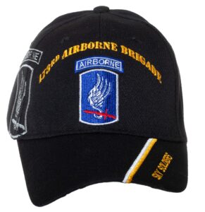 officially licensed us army 173rd airborne brigade sky soldiers embroidered black adjustable baseball cap