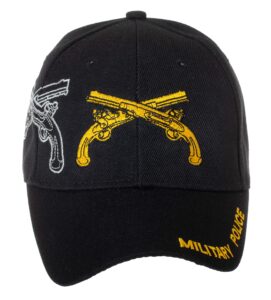 officially licensed us army military police embroidered black adjustable baseball cap