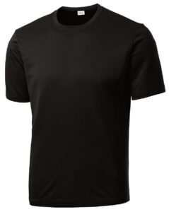 opna men's big & tall short sleeve moisture wicking athletic t-shirts regular sizes & xlt's black