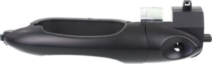 garage-pro front driver side exterior door handle compatible with 2000-2007 ford focus smooth black with key hole