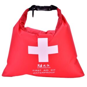 first aid kit dry bag, travel empty first aid kit pouch storage bag for emergency, portable waterproof first aid kit dry pack pouch for outdoor camping drifting hiking