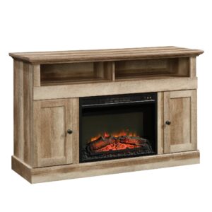 sauder cannery bridge media fireplace, for tvs up to 60", lintel oak finish