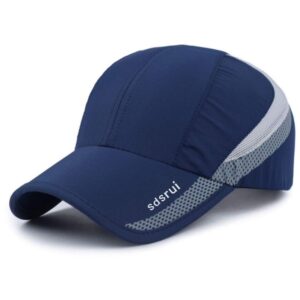 clape running performance hat outdoor sports uv protection baseball cap ultra thin lightweight waterproof quick dry portable mesh hat dark blue