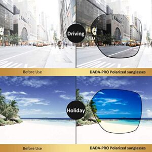 DADA-PRO Polarized Sunglasses Men Sport Driving Sun Glasses Ultralight Al-Mg Mirrored Shades UV400 Protection (Mirror)