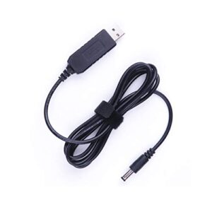 usb dc 5v to dc 9 volt usb power supply cable, max current 800mah, tip negative connector, compatible for guitar effects pedals power supply adapter