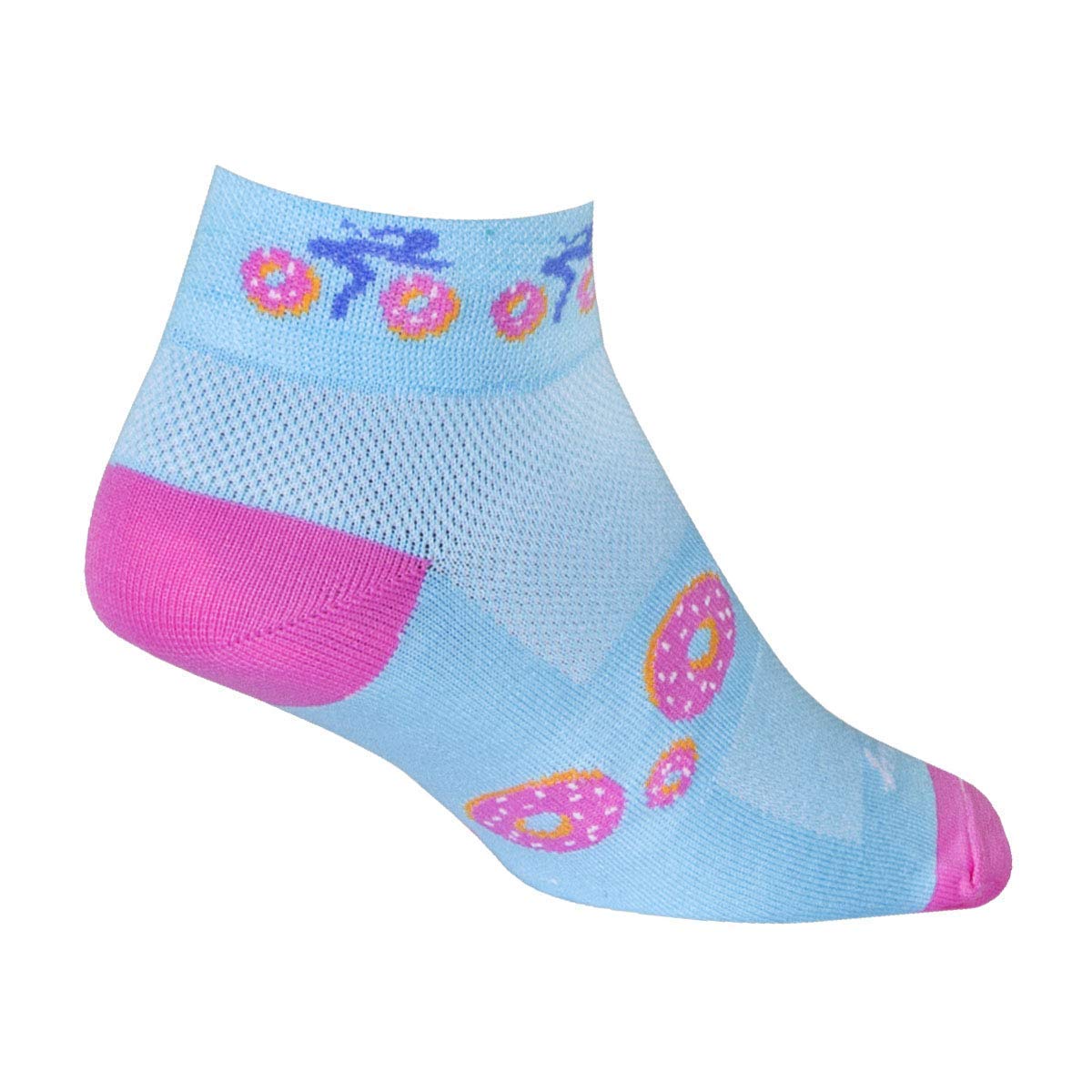 SockGuy, Donut Ride, Classic Sock, Sporty and Stylish, 1 Inch - Small/Medium