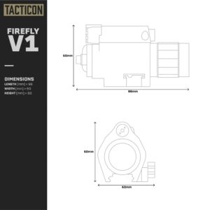 Tacticon Armament Green Laser Flashlight for Handgun or Rifle with Picatinny Rail Mount and Tail Switch (Green-Laser)