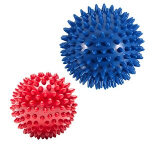 vornnex pack of 2 spiky hard massage balls - foot arch trainer plantar fasciitis, muscle massager ball exercise