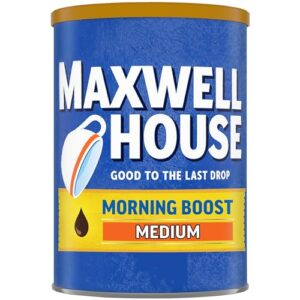 maxwell house morning boost medium roast ground coffee (11.5 oz canister)