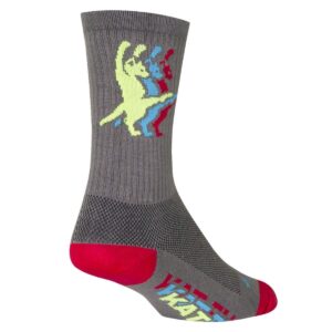 sockguy, men's crew cuff socks - small/medium, kat-fu