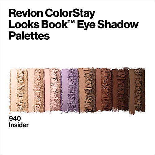 Revlon Eyeshadow Palette, ColorStay Looks Book Eye Makeup, Highly Pigmented in Blendable Matte & Metallic Finishes, 940 Insider, 0.21 Oz