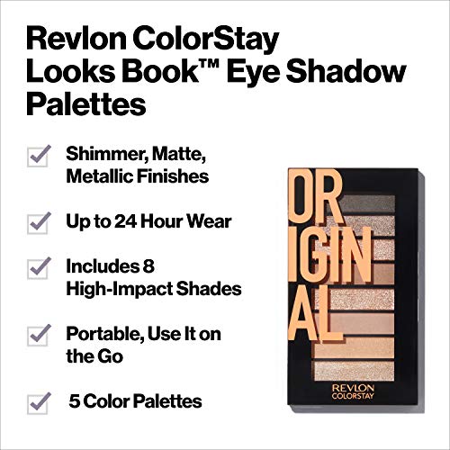 Revlon Eyeshadow Palette, ColorStay Looks Book Eye Makeup, Highly Pigmented in Blendable Matte & Metallic Finishes, 940 Insider, 0.21 Oz