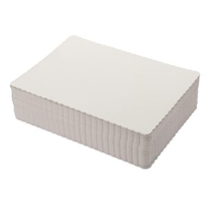 paterson paper white paper placemats disposable - 10” x 14”- bulk 1000 count - scalloped economy newsprint