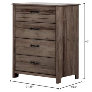 South Shore Ulysses 4-Drawer Chest, Fall Oak