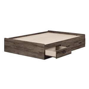 south shore ulysses full mates bed fall oak