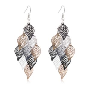 boho leaf dangle earring for women super lightweight chandelier dangle drop earring