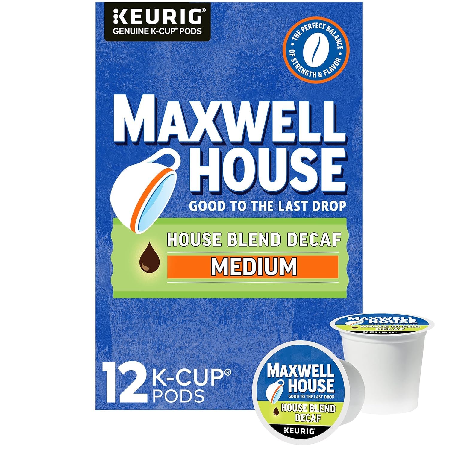 Maxwell House Cafe Collection Decaf House Blend K-Cups, 12 Count (Pack of 1)