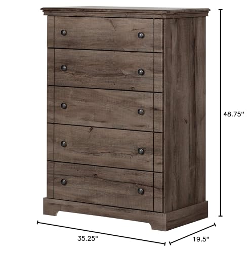 South Shore Avilla 5-Drawer Chest, Fall Oak