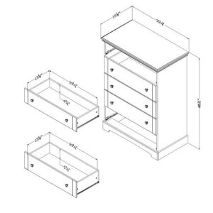 South Shore Avilla 5-Drawer Chest, Fall Oak