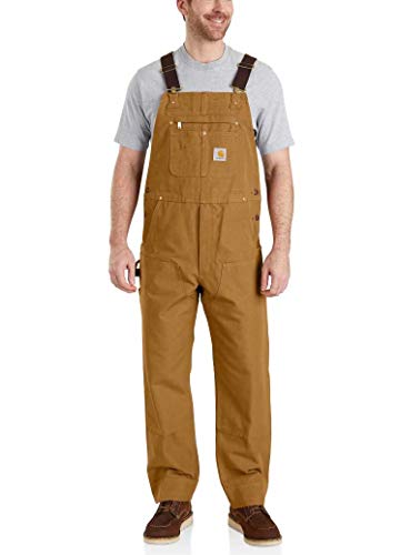 Carhartt Men'sRelaxed Fit Duck Bib Overall Carhartt Brown,L30-W40