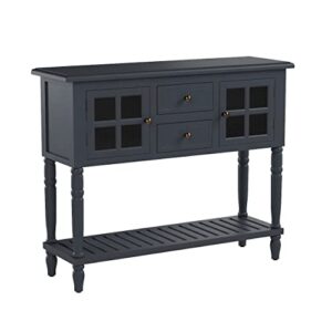 decor therapy morgan two door console table, antique navy