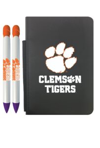 greeting pen clemson tigers 5" x 8.25" notebook / 2 pen set (1212m2)