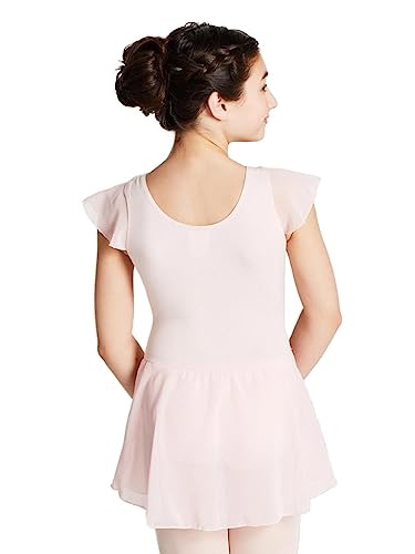 Capezio Girls' Little Flutter Sleeve Dress, Pink, Small