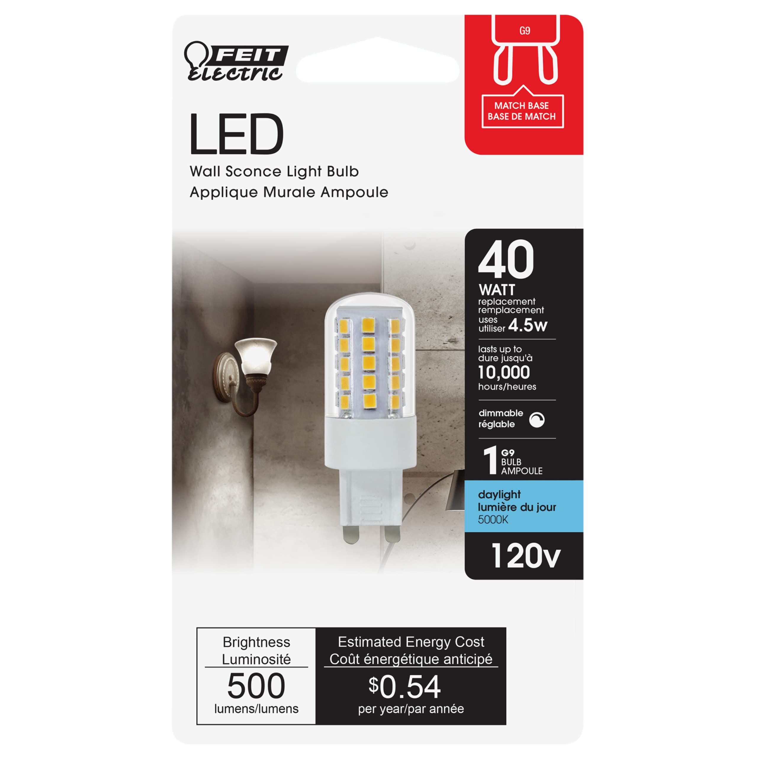 FEIT BPG940/850/LED 500 Lumen Daylight G9 LED