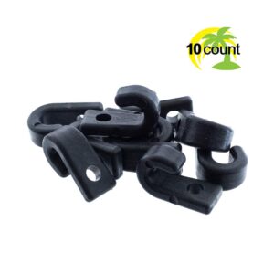 west coast paracord kayak lashing hooks, plastic kayak clips lashing hooks kayak canoe paddle board accessories 10 pcs