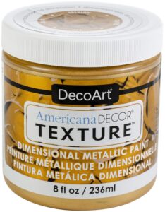 decoart texture metallics 8oz gold