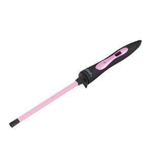 chopstick styler heroine professional curling wand, 3/8 super skinny rectangular ceramic barrel for tight, natural, ringlet long lasting chopstick curls - curler for long & short hair