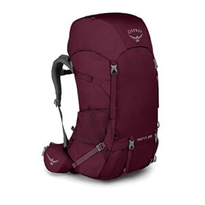 osprey renn 65l women's backpacking backpack, aurora purple