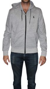 polo ralph lauren double knit tech fleece hoodie (medium, gray)