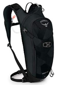 osprey siskin 8l men's biking backpack with hydraulics reservoir, obsidian black