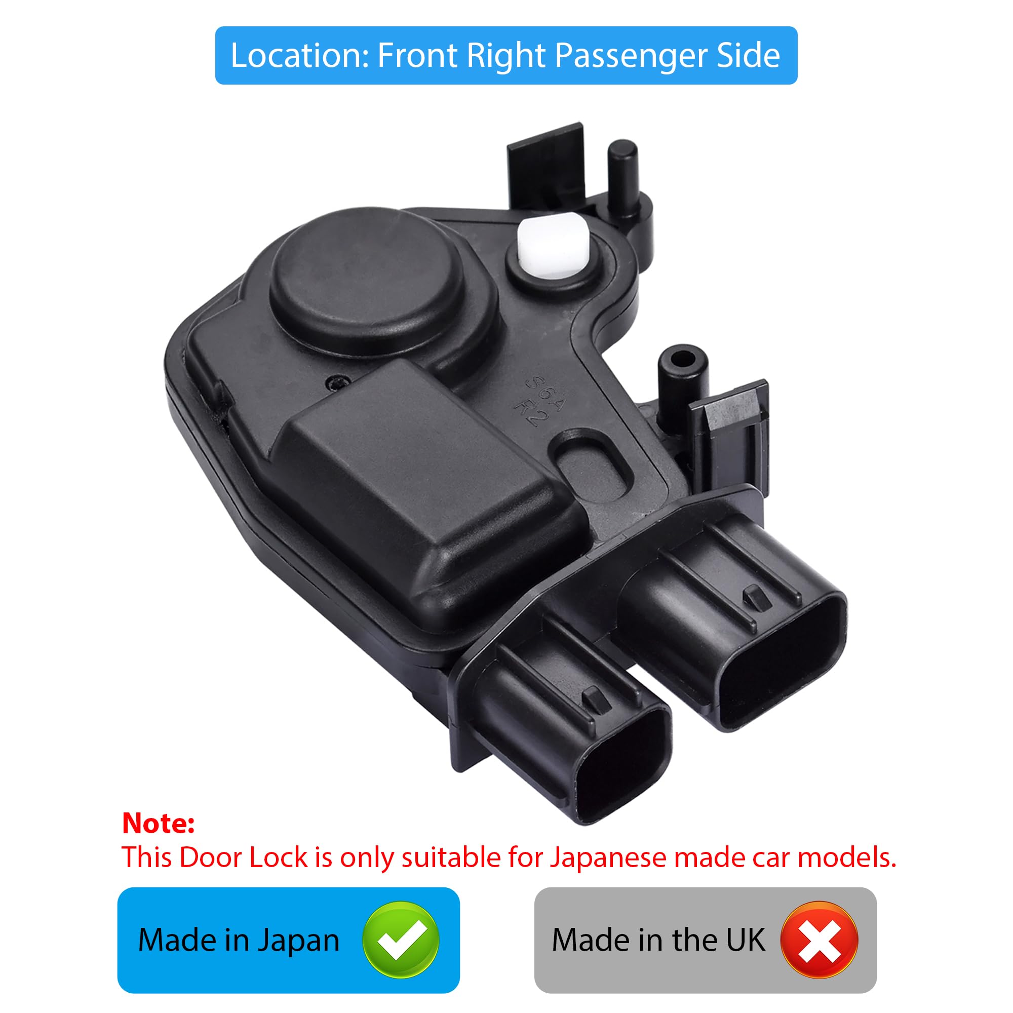 FAERSI Door Lock Actuator Motor Front Right Compatible with Honda 2001-2005 Civic, 2003-2007 Accord, 2003-2008 Pilot, 2005-2010 Odyssey, 2002-2006 Acura RSX Replaces 72115-S6A-J01 72115-S6A-J11