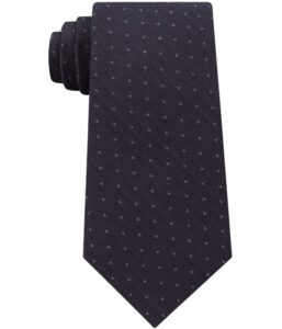 calvin klein mens dot self-tied necktie, black, one size