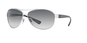 ray-ban rb3386 003/8g 67m silver/grey gradient round sunglasses for men for women + bundle with designer iwear eyewear kit