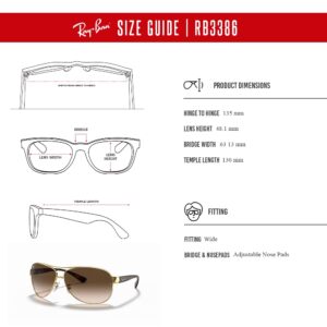 Ray-Ban RB3386 003/8G 67M Silver/Grey Gradient Round Sunglasses For Men For Women + BUNDLE with Designer iWear Eyewear Kit