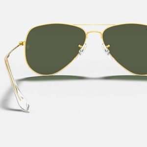 Ray-Ban RB3044 AVIATOR SMALL METAL L0207 52M Gold/G-15 Green Crystal Sunglasses+ BUNDLE with Designer iWear Eyewear Kit