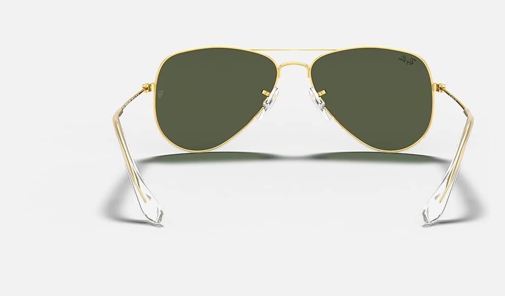 Ray-Ban RB3044 AVIATOR SMALL METAL L0207 52M Gold/G-15 Green Crystal Sunglasses+ BUNDLE with Designer iWear Eyewear Kit