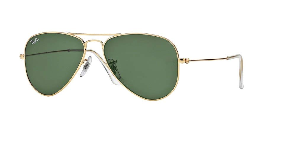 Ray-Ban RB3044 AVIATOR SMALL METAL L0207 52M Gold/G-15 Green Crystal Sunglasses+ BUNDLE with Designer iWear Eyewear Kit