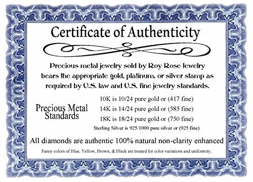 Roy Rose Jewelry 10K Yellow Gold Womens Diamond Heart Bridal Wedding Engagement Ring Band Set 1/2-Carat tw