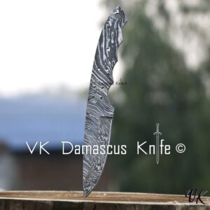 Damascus Hunting Knife Blanks for Knife Making Diy 8 Inch Handmade Full Tang Hunting Knife Blank 2184