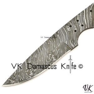 Damascus Hunting Knife Blanks for Knife Making Diy 8 Inch Handmade Full Tang Hunting Knife Blank 2184